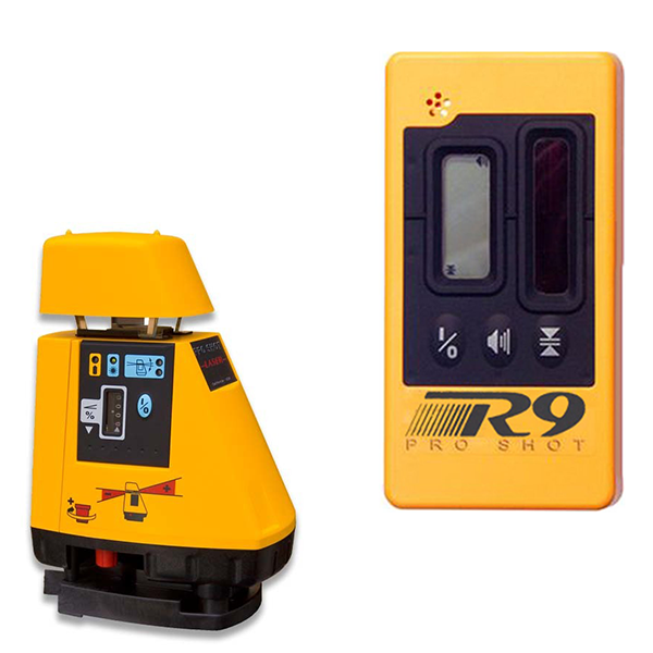 Pro Shot AS2 Rotating Grade Laser Level w/ R9 Laser Receiver