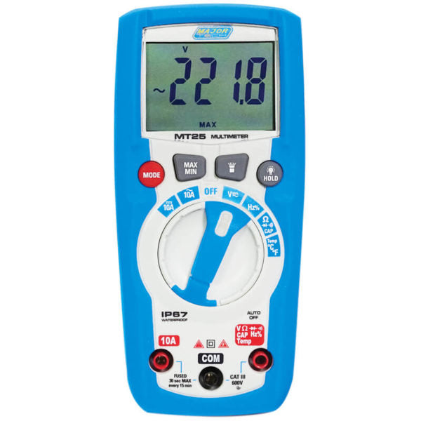 Major Tech MT25 600V AC/DC IP67 Compact Multimeter CAT III & II